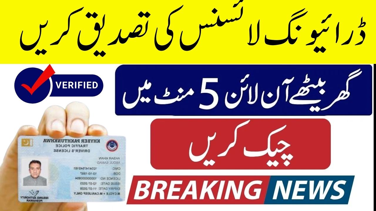 Driving License Verification in Pakistan – CNIC-Based Online Process ...